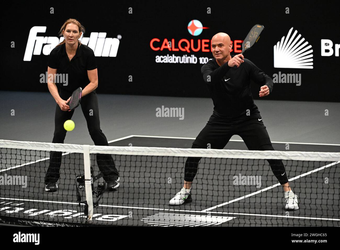 Hollywood FL, USA. 04th Feb, 2024. Andre Agassi and Steffi Graff play ...