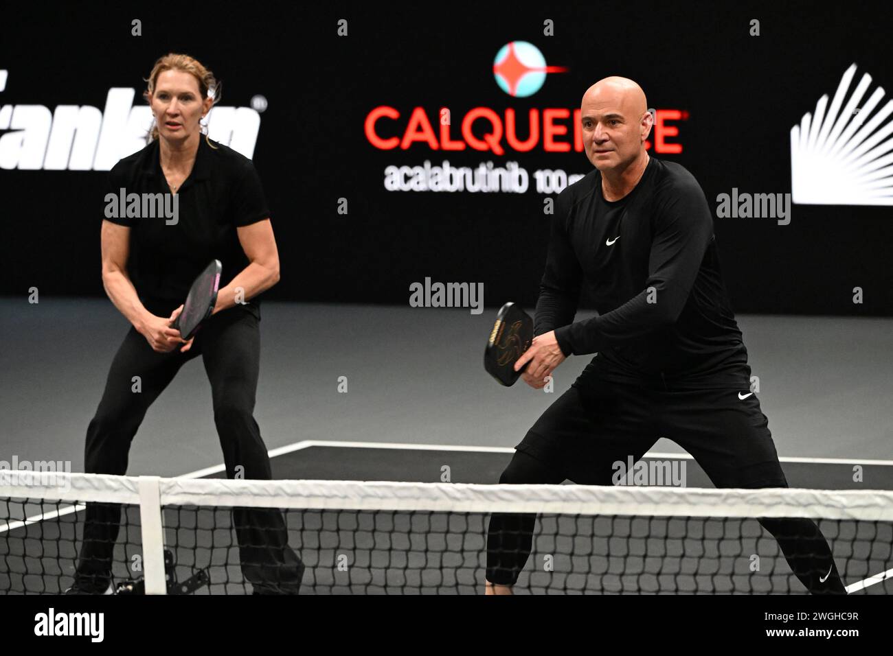Hollywood FL, USA. 04th Feb, 2024. Andre Agassi and Steffi Graff play ...