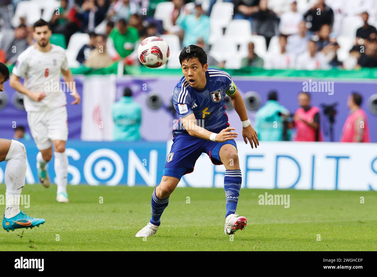 Al Rayyan, Qatar. 3rd Feb, 2024. Wataru Endo (JPN) Football/Soccer ...