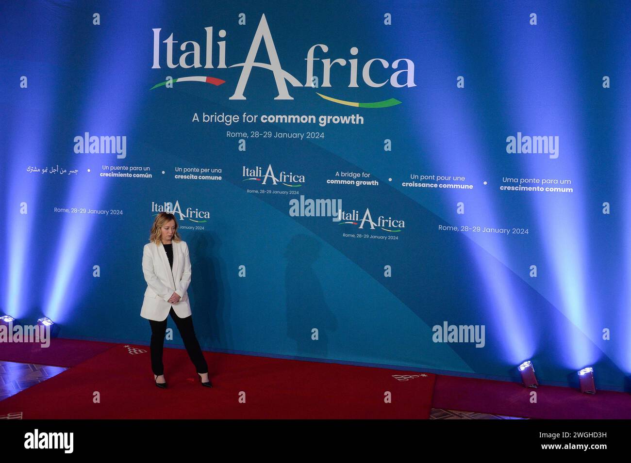 Italy, Rome, January 29, 2024 : Summit Italy Africa 'ItaliAfrica A ...