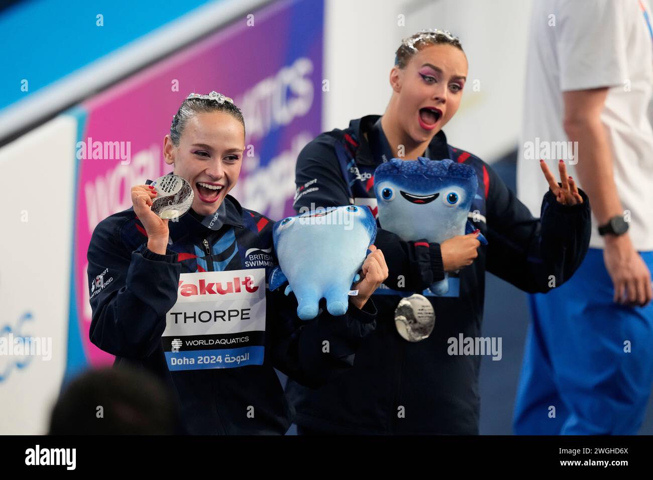 Silver medalists Kate Shortman and Isabelle Thorpe, of Great Britain ...
