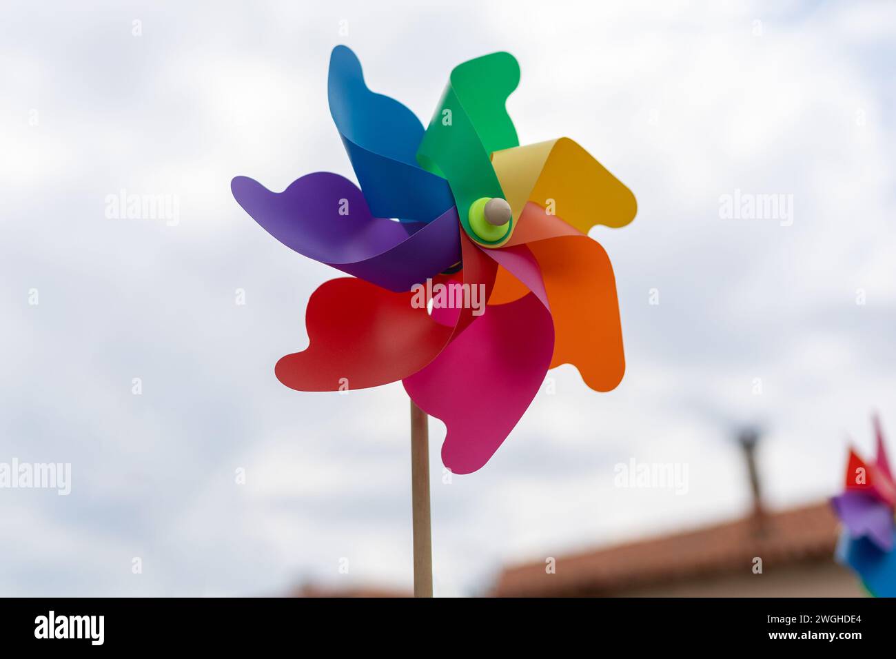 Children hand held windmill hi-res stock photography and images - Alamy