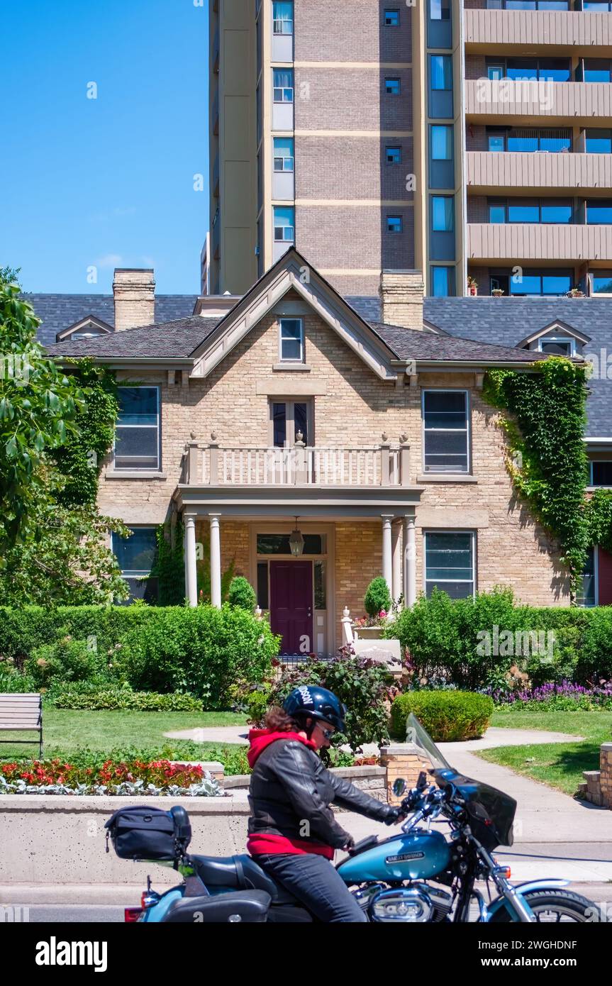 TORONTO, CANADA, Paul Kane Park. Colonial house facade. Heritage ...