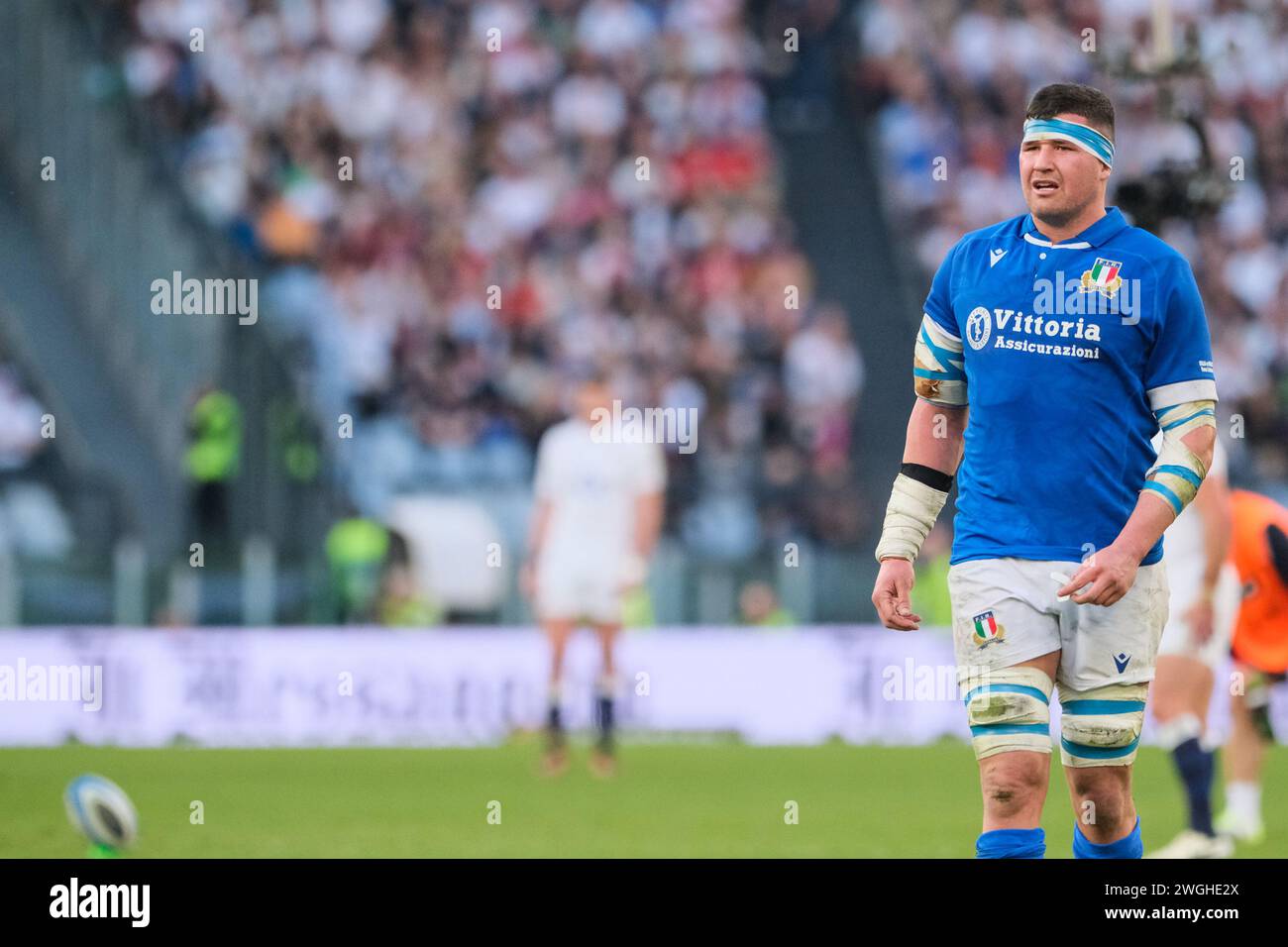 Sebastian Negri of Italy during the Guinness Men's Six Nations 2024 at ...