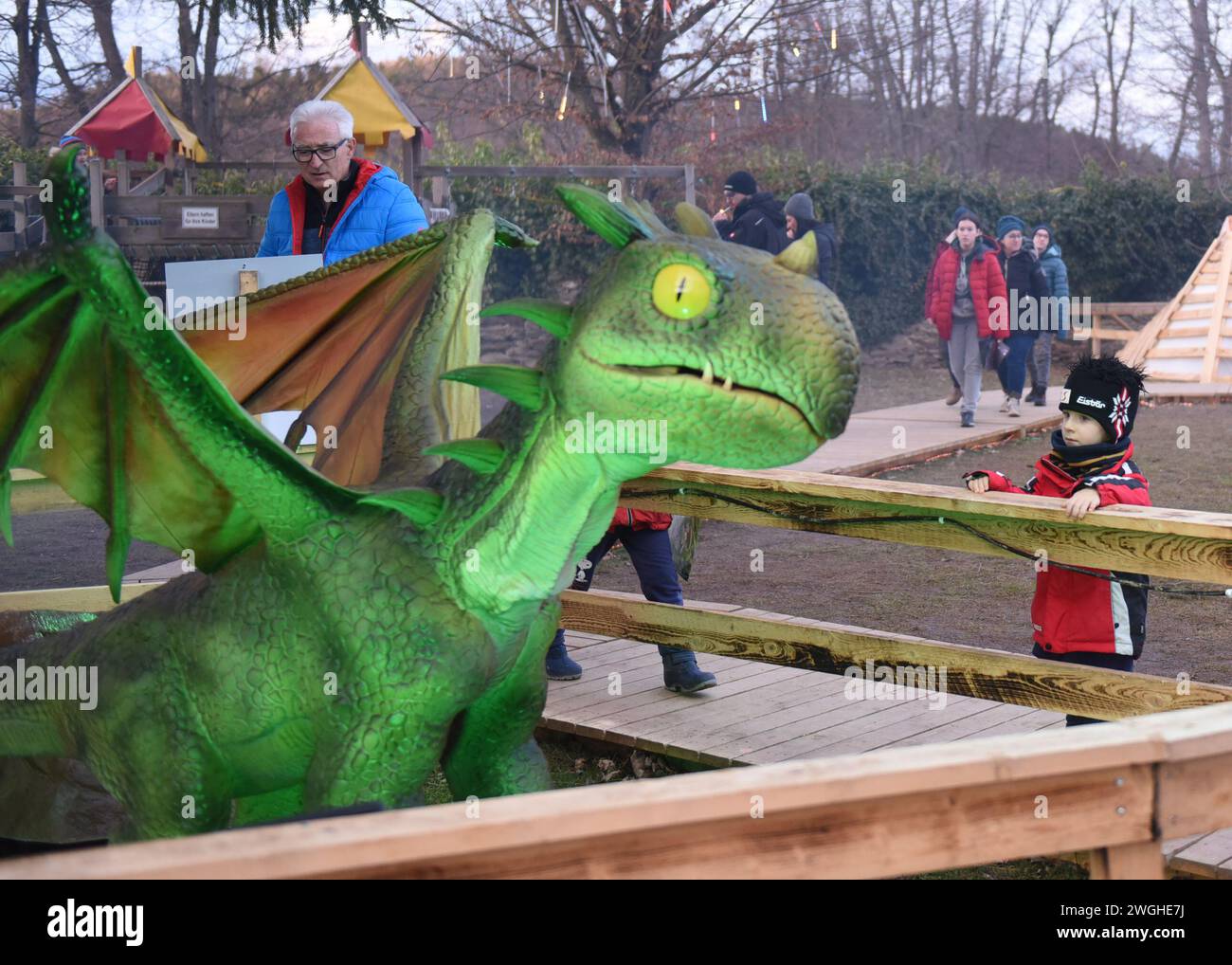 Burgenland, Austria. 4th Feb, 2024. People visit "Game of Dragons ...