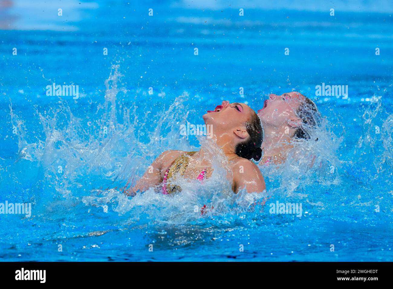 Kate Shortman and Isabelle Thorpe, of Great Britain, compete to win the ...