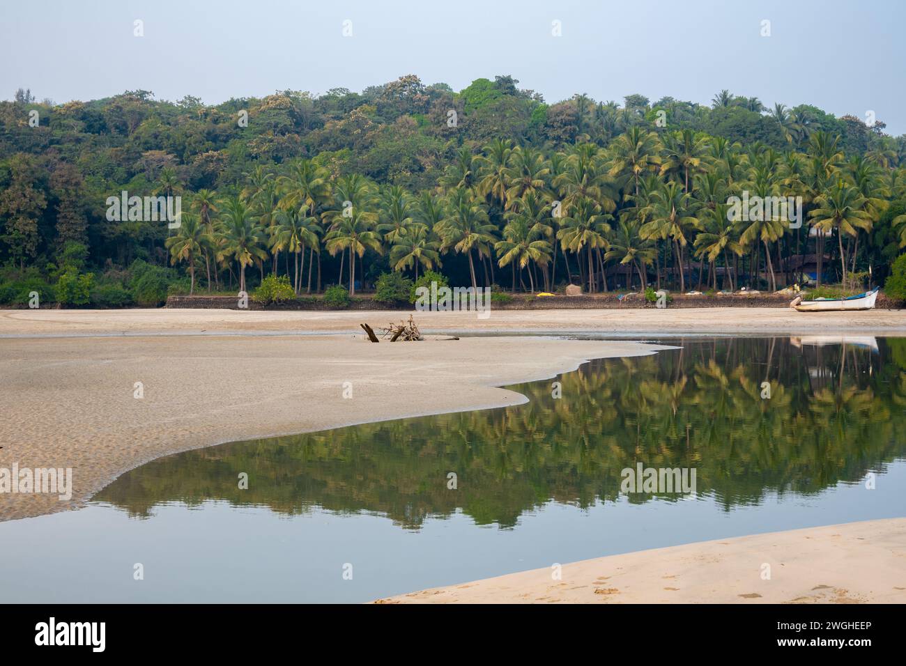 Agonda, Goa, India, Landscape of lagoon in Agonda, Editorial only Stock ...