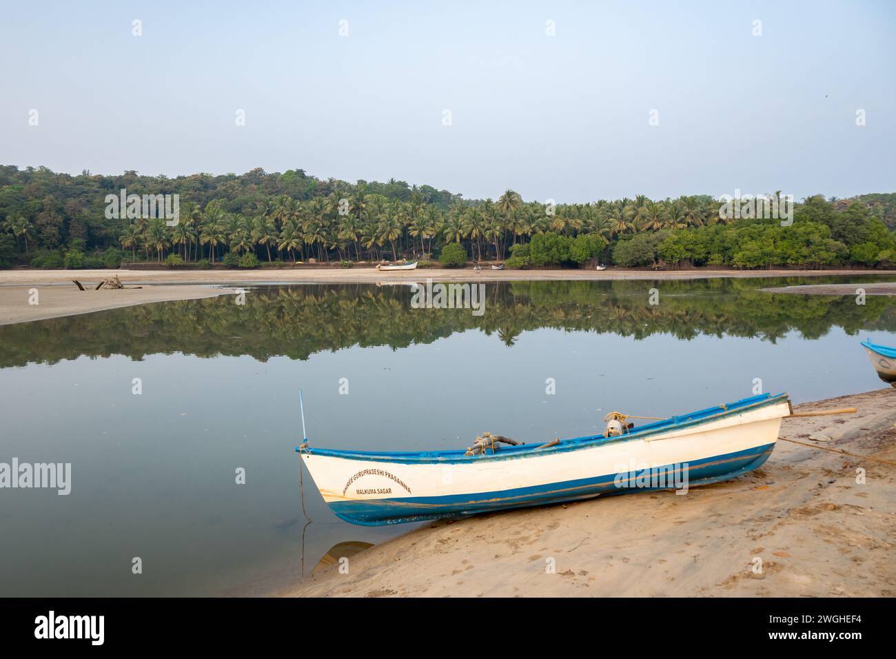 Agonda, Goa, India, Landscape of lagoon in Agonda, Editorial only Stock ...