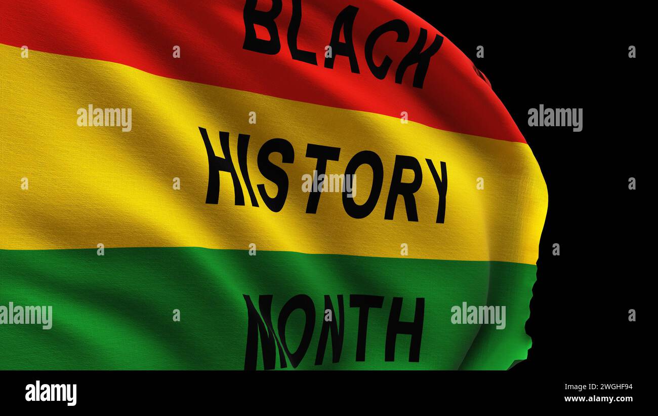 Black history month flag hi-res stock photography and images - Alamy