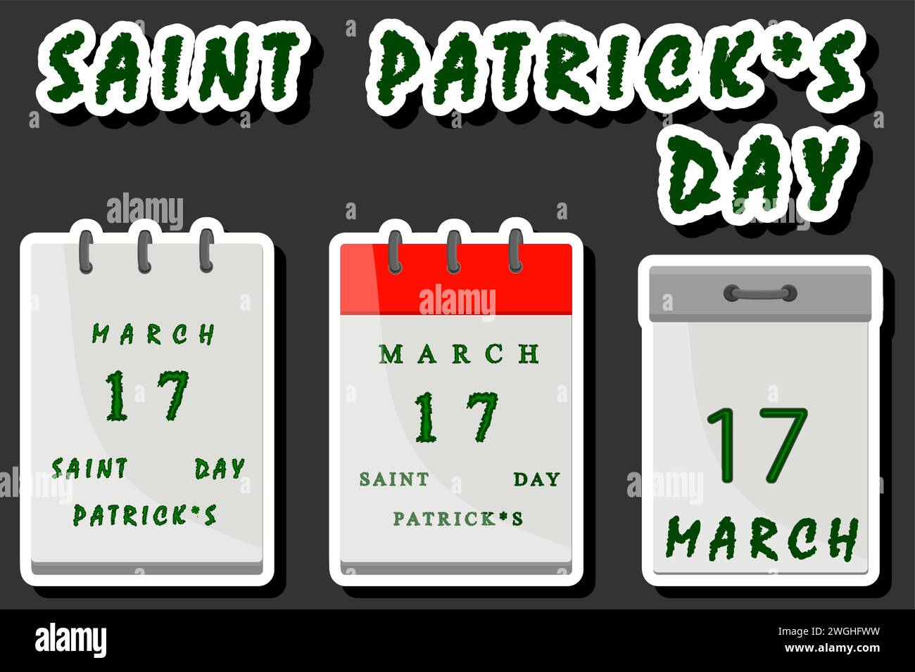 Cartoon calendar date st patricks hi-res stock photography and images ...
