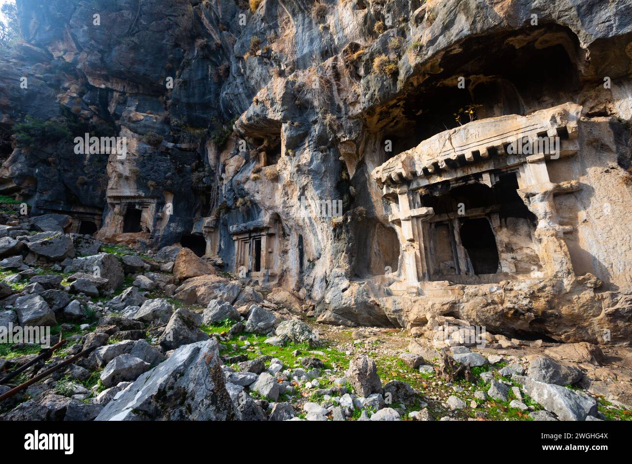 Pinara rock cut tombs hi-res stock photography and images - Alamy