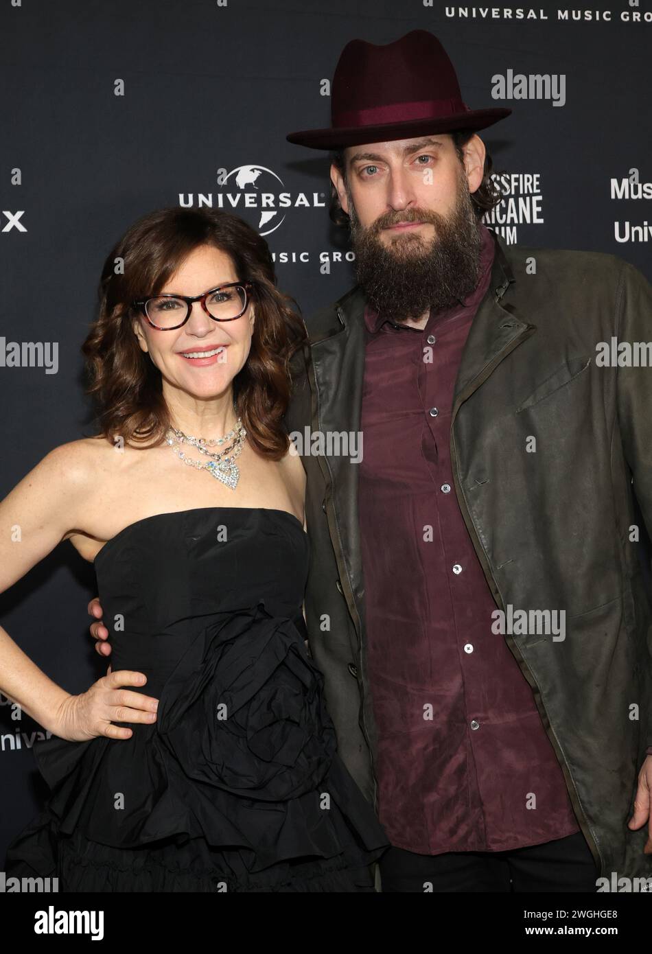 Los Angeles, Ca. 04th Feb, 2024. Lisa Loeb, Roey Hershkovitz at the Universal Music Group's ...