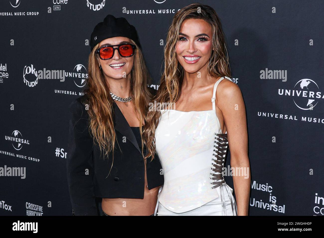 HOLLYWOOD, LOS ANGELES, CALIFORNIA, USA - FEBRUARY 04: G Flip and wife ...