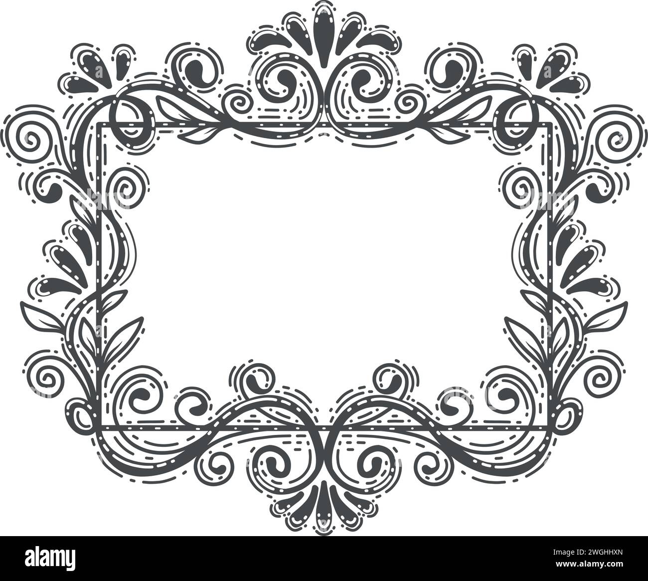Floral pattern.Retro frame.Vintage ornament Stock Vector Image & Art ...