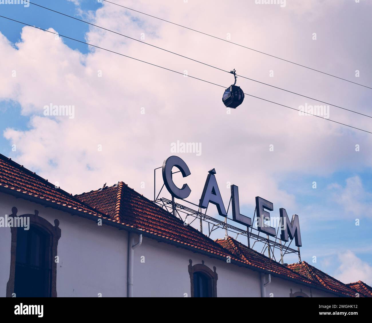 cable car of the city of Porto in Portugal, on April 17, 2018 Stock ...