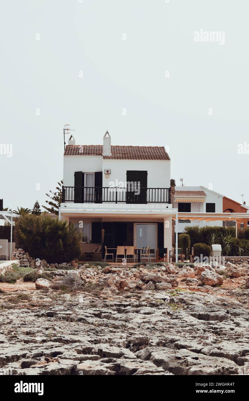 typical house on the island of Menorca in Spain, on August 7, 2021 ...