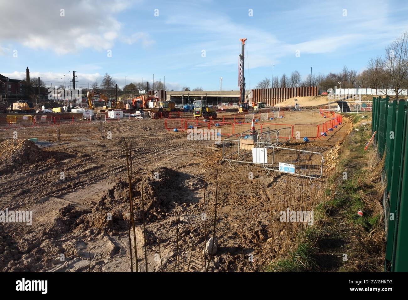 Road construction at the large York Central commercial / residential ...