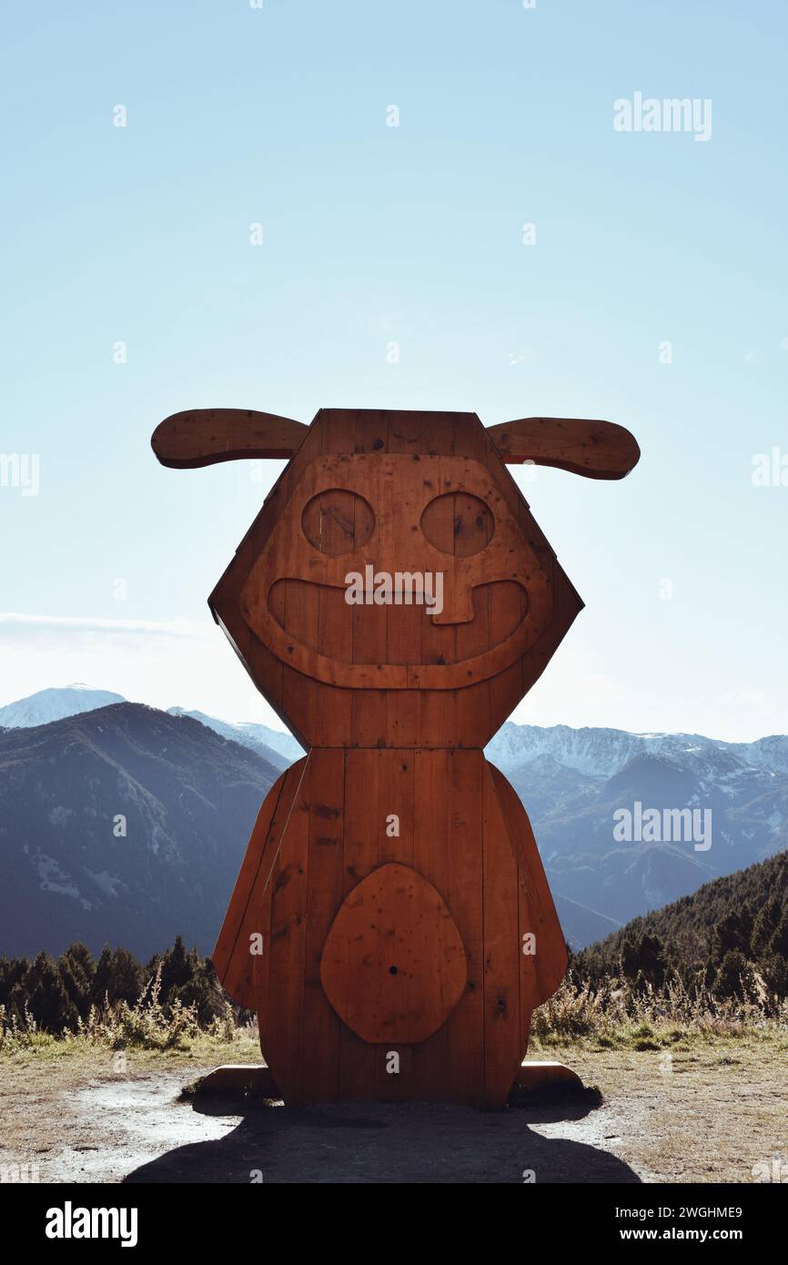 iconic sculpture at the Coll d'Ordino in Andorra, on November 18, 2021 ...