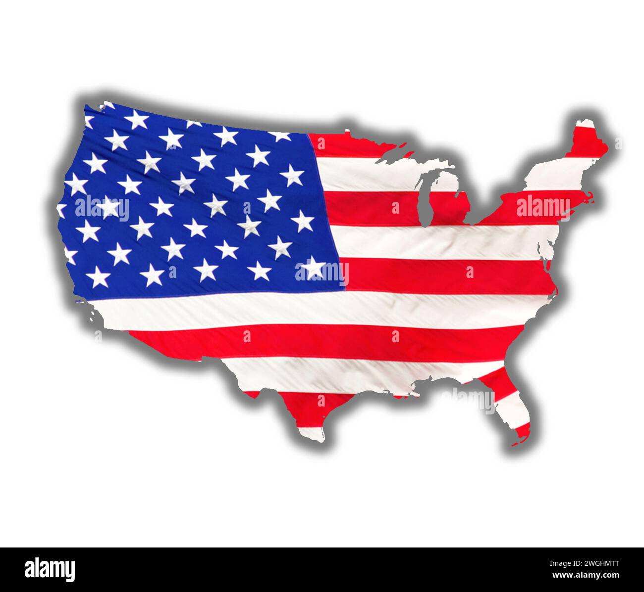 Colorful usa map flag Cut Out Stock Images & Pictures - Alamy