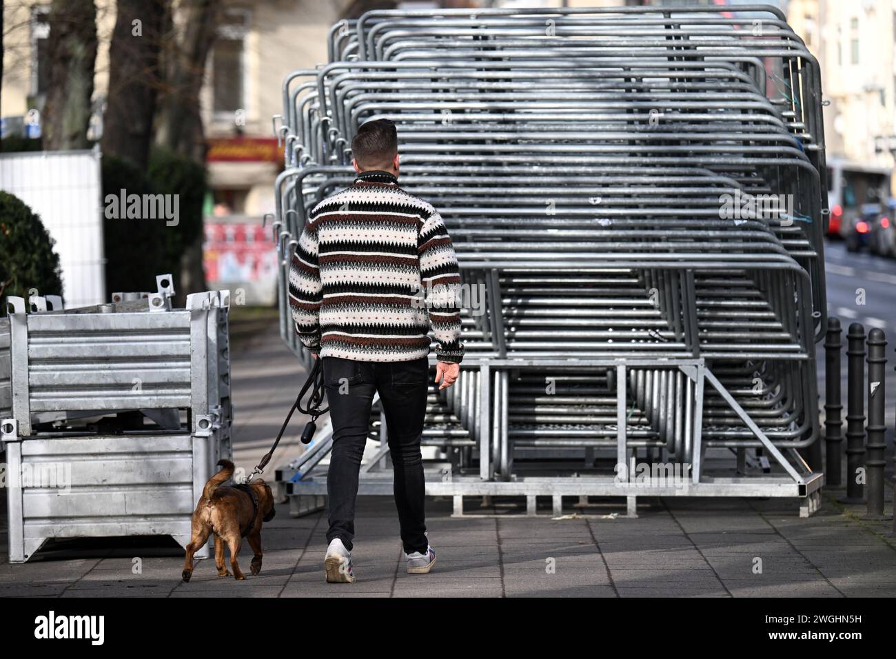 Cologne, Germany. 05th Feb, 2024. Barrier fences, which are to be ...