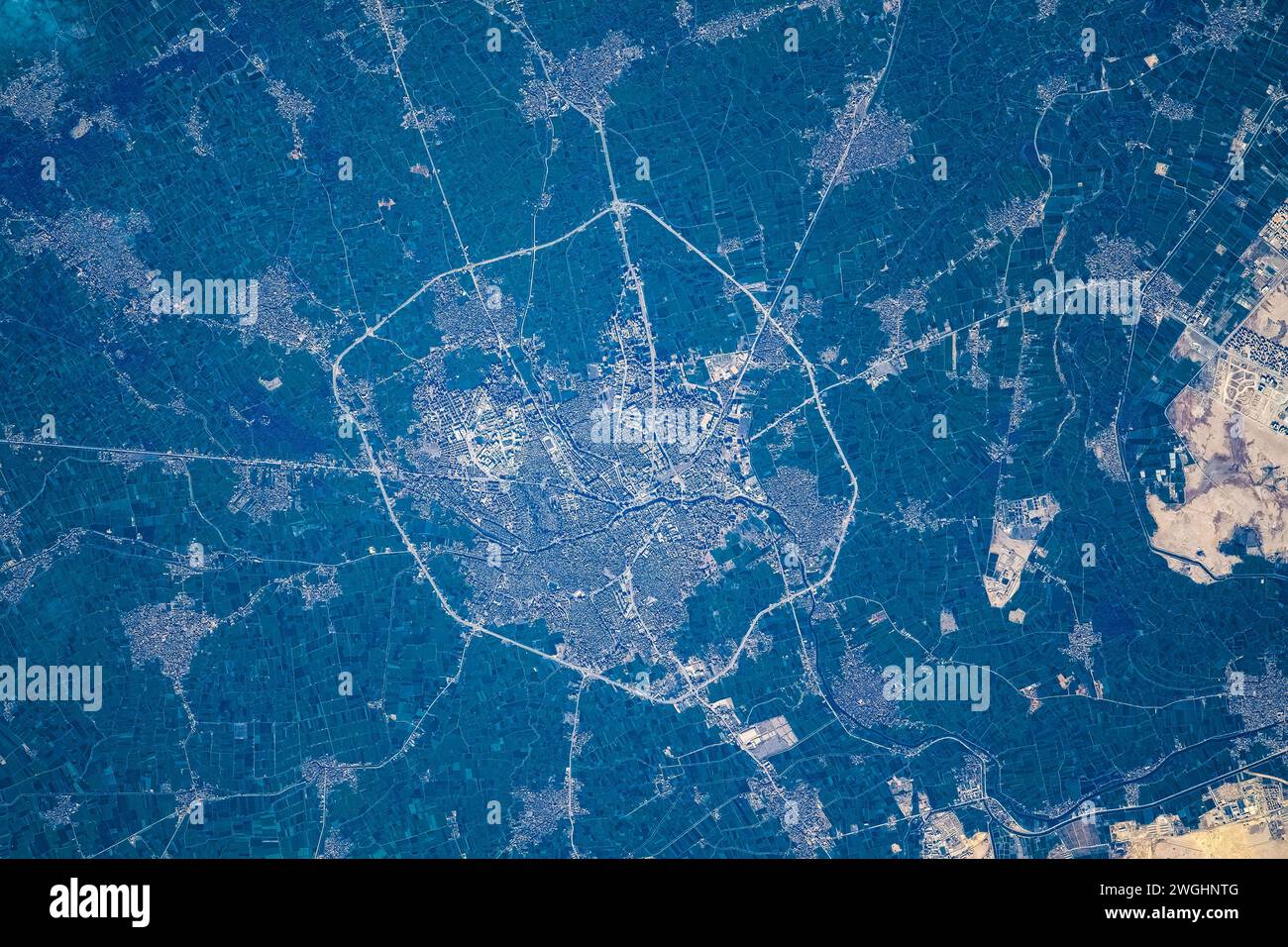 Satellite view of a city in Israel Stock Photo - Alamy