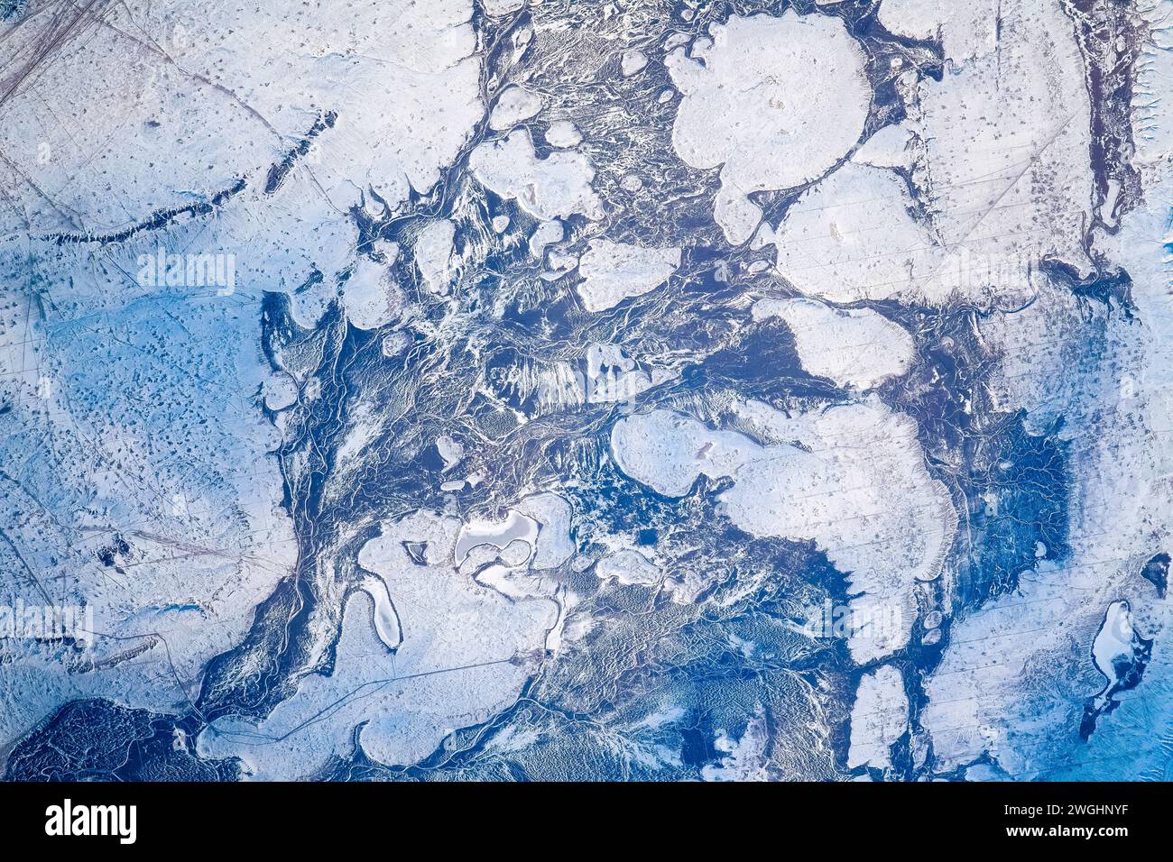 Winter snow land feature, Kazakhstan Stock Photo - Alamy