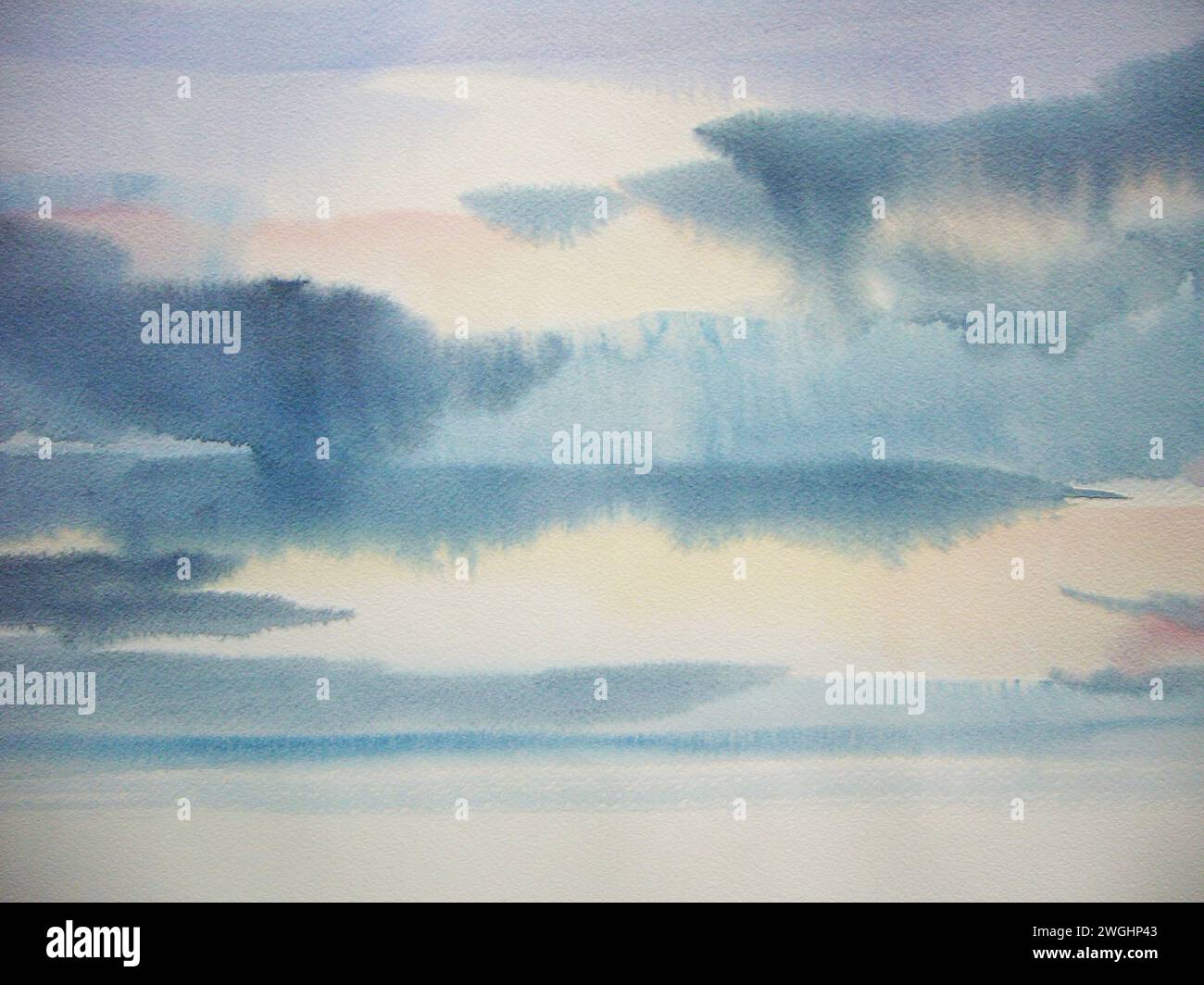 brush stroke Original watercolor painting Abstract expressionism ...