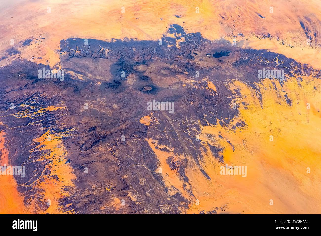 Desert land features beauty, Libya Stock Photo - Alamy