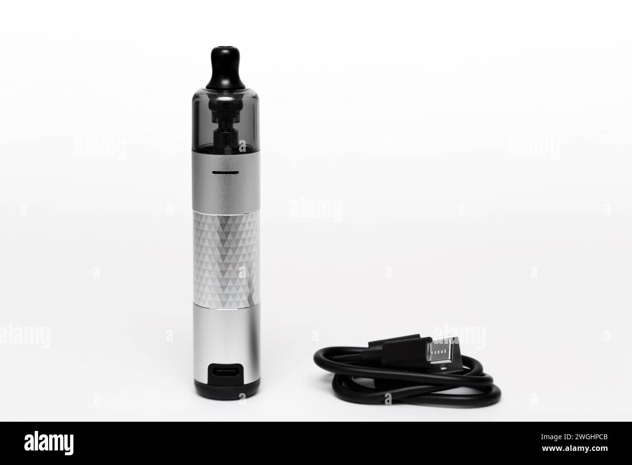 Vaping device, vape, pod, kit silver color with charging cable USB Type ...