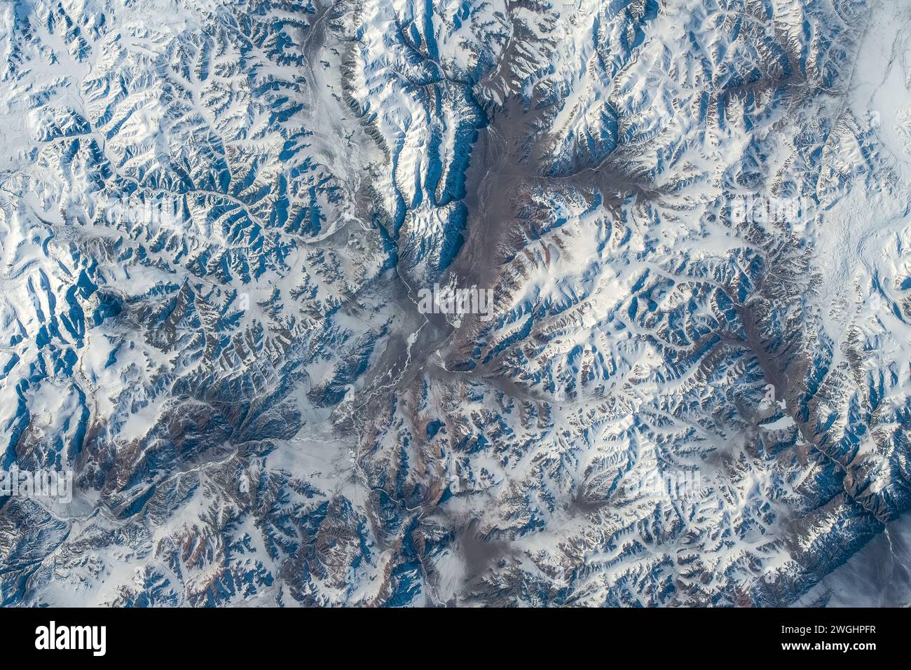 Land terrain feature, winter snow season, Mongolia Stock Photo - Alamy