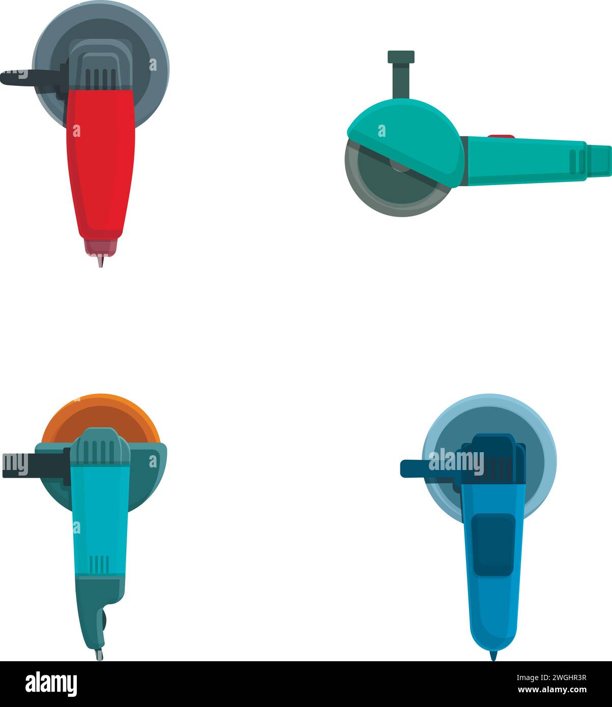 Cutting metal angle grinder Stock Vector Images - Alamy