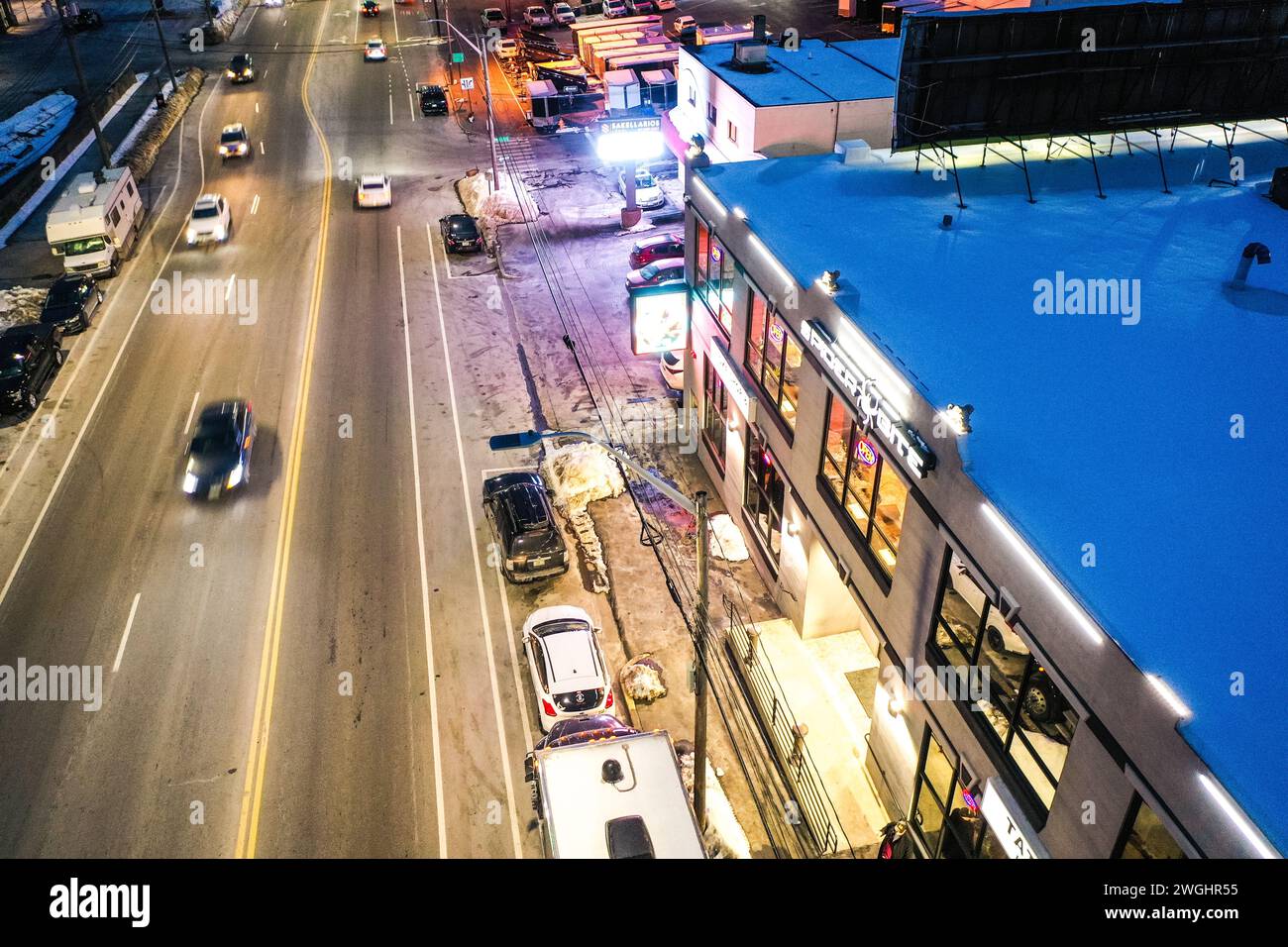 Manchester streets at night hi-res stock photography and images - Alamy