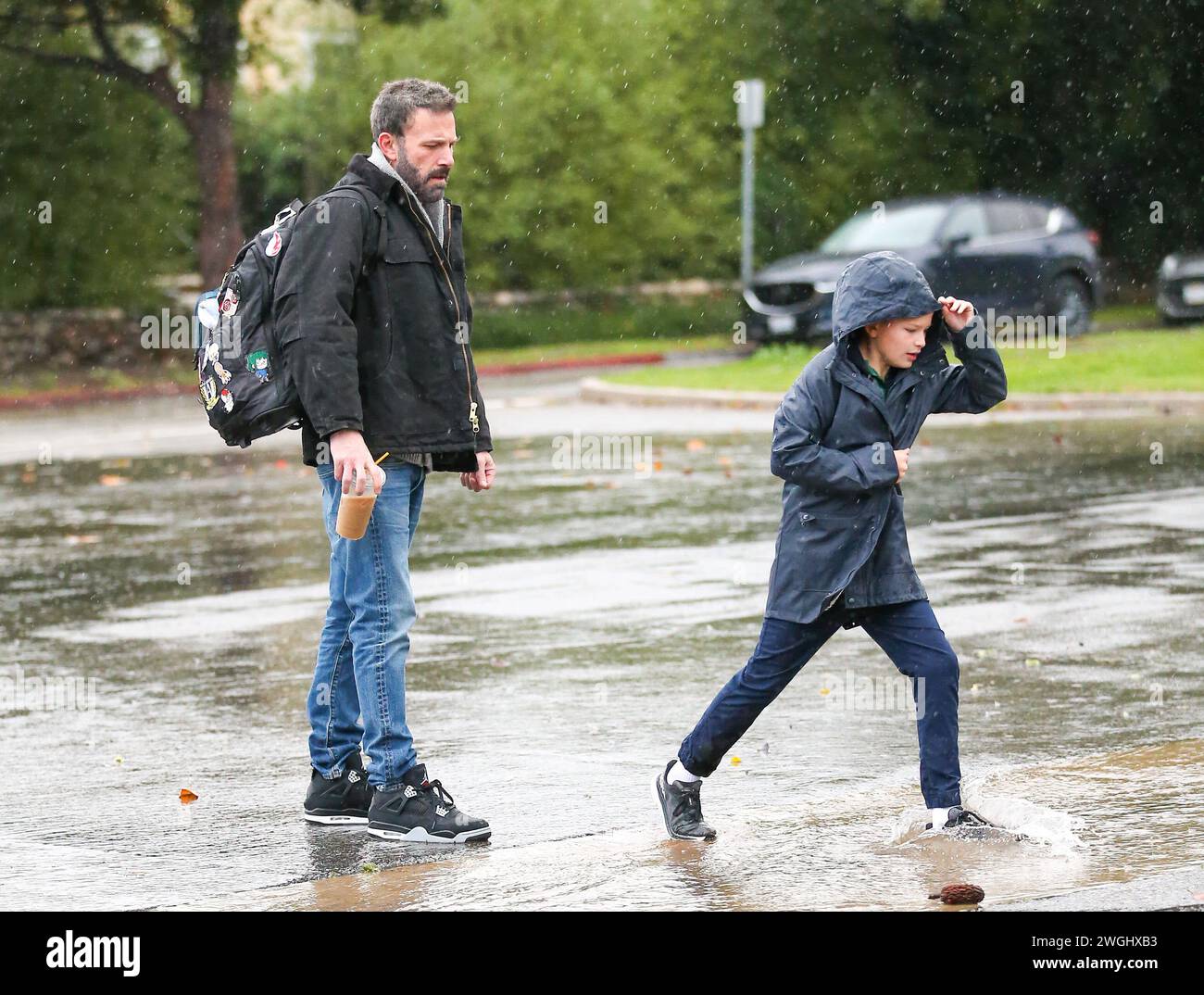 Ben Affleck and son Samuel seen in Los Angeles, California Featuring ...