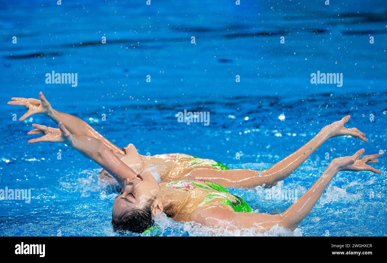 Doha, Qatar. 05th Feb, 2024. Liuyi Wang and Qianyi Wang of China ...