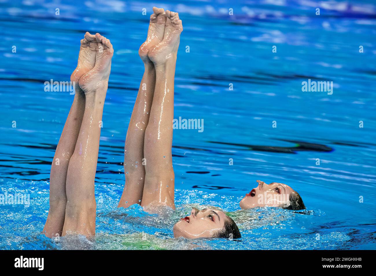 Doha, Qatar. 05th Feb, 2024. Liuyi Wang and Qianyi Wang of China ...