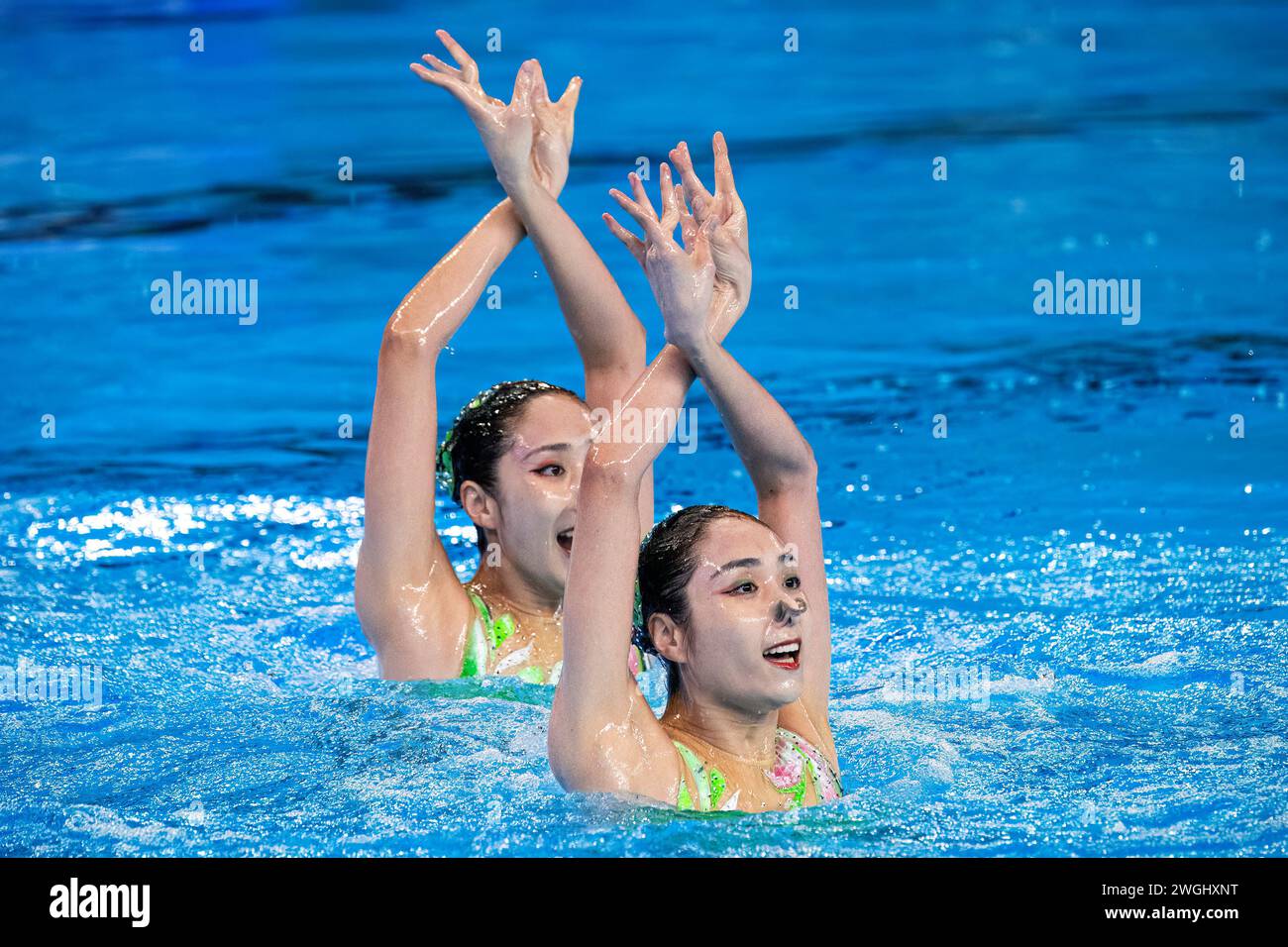 Doha, Qatar. 05th Feb, 2024. Liuyi Wang and Qianyi Wang of China ...