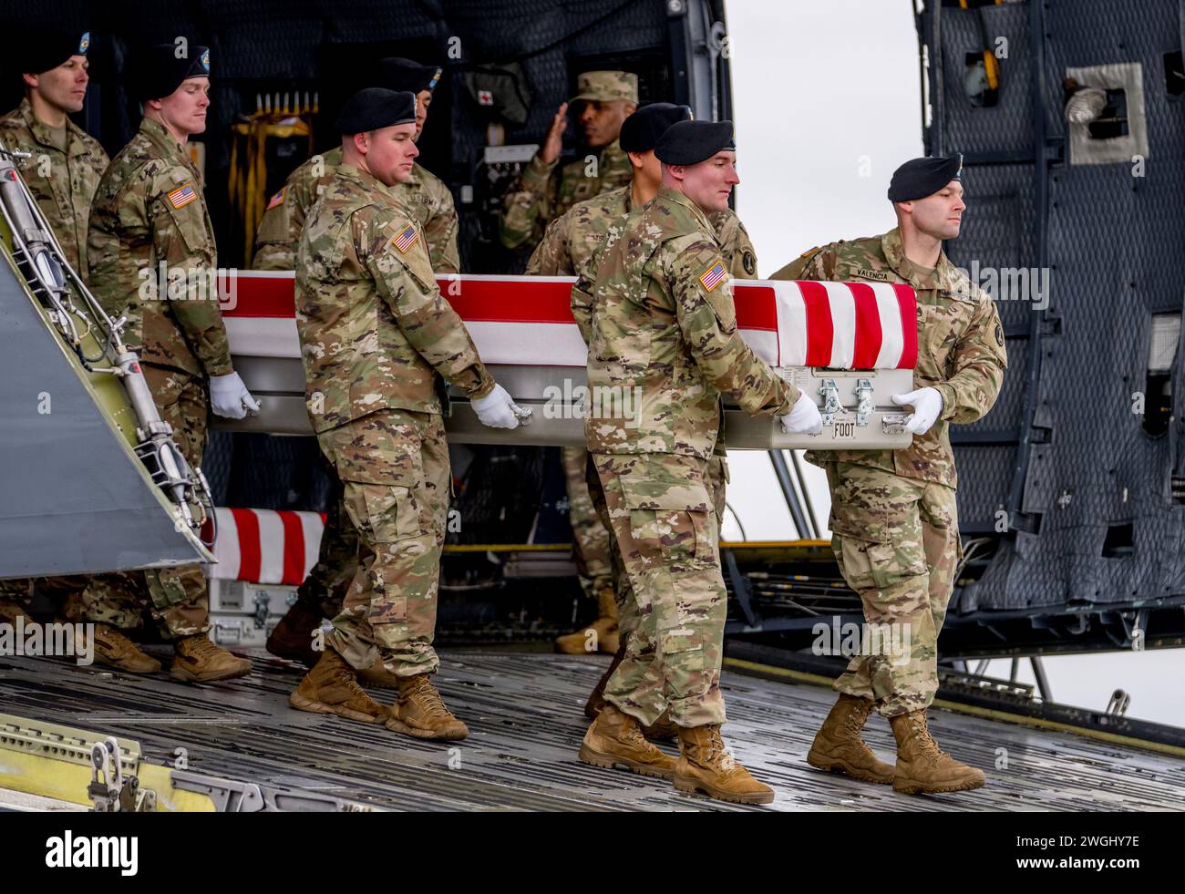 February 2, 2024, Dover, De, USA: The United States Army Old Guard ...