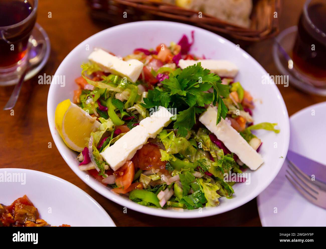 Turkish traditional choban salad Stock Photo - Alamy