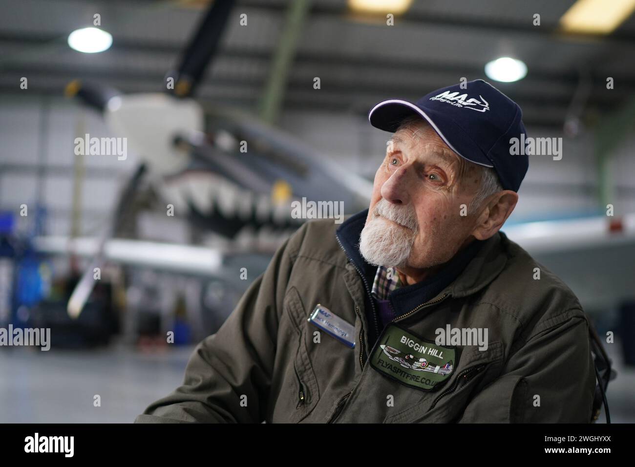 102 Year Old Jack Hemmings Afc Prepares To Fly A Spitfire Plane To Mark
