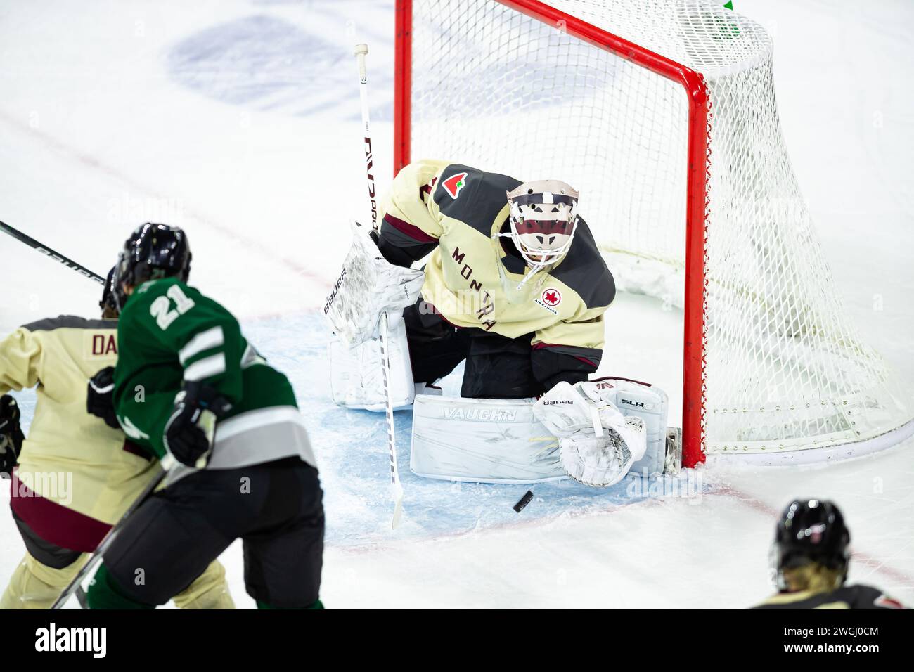 February 4, 2024; Lowell, Massachusetts, USA; Montreal goaltender ...