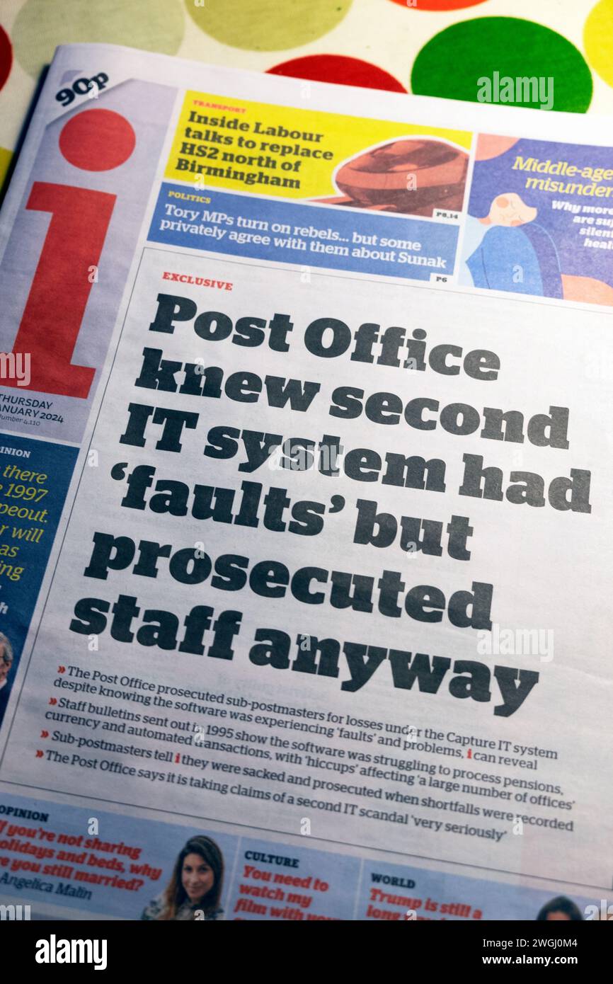 'Post Office knew second IT system had 'faults' but prosecuted staff ...
