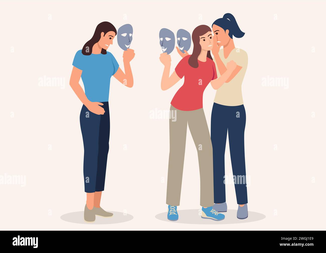 False mask Stock Vector Images - Alamy