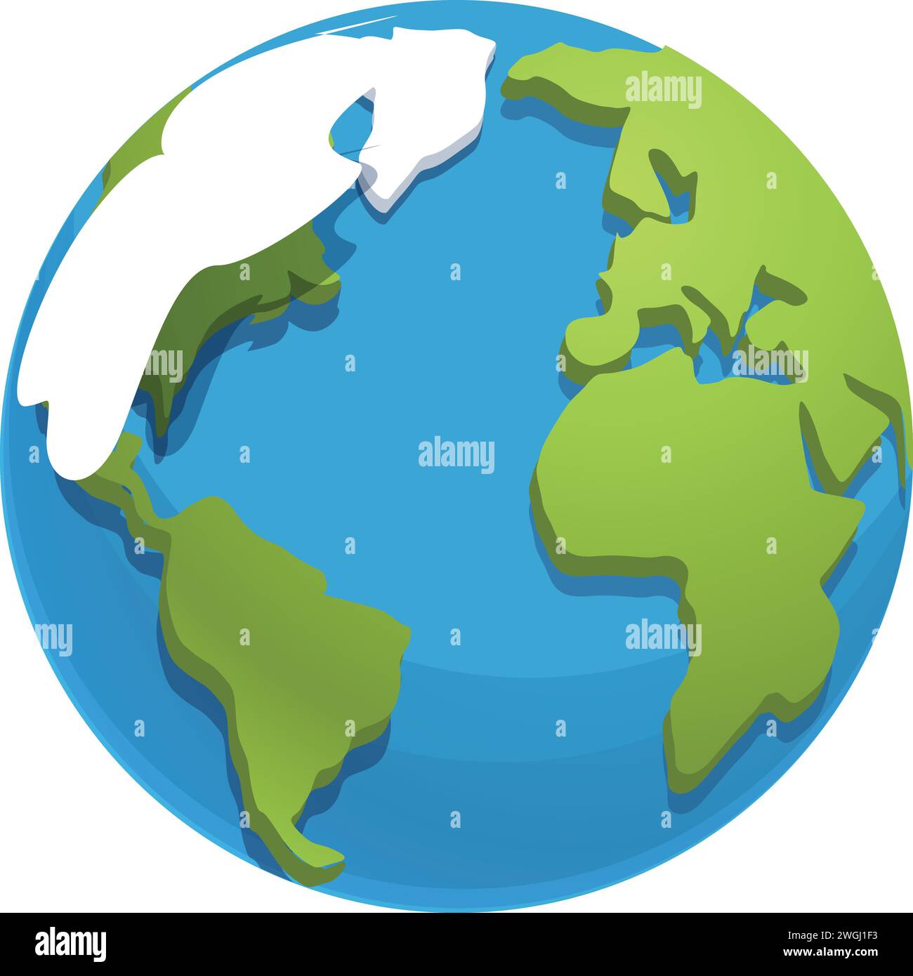 Globe map icon cartoon vector. Earth planet. Europe asian country Stock ...