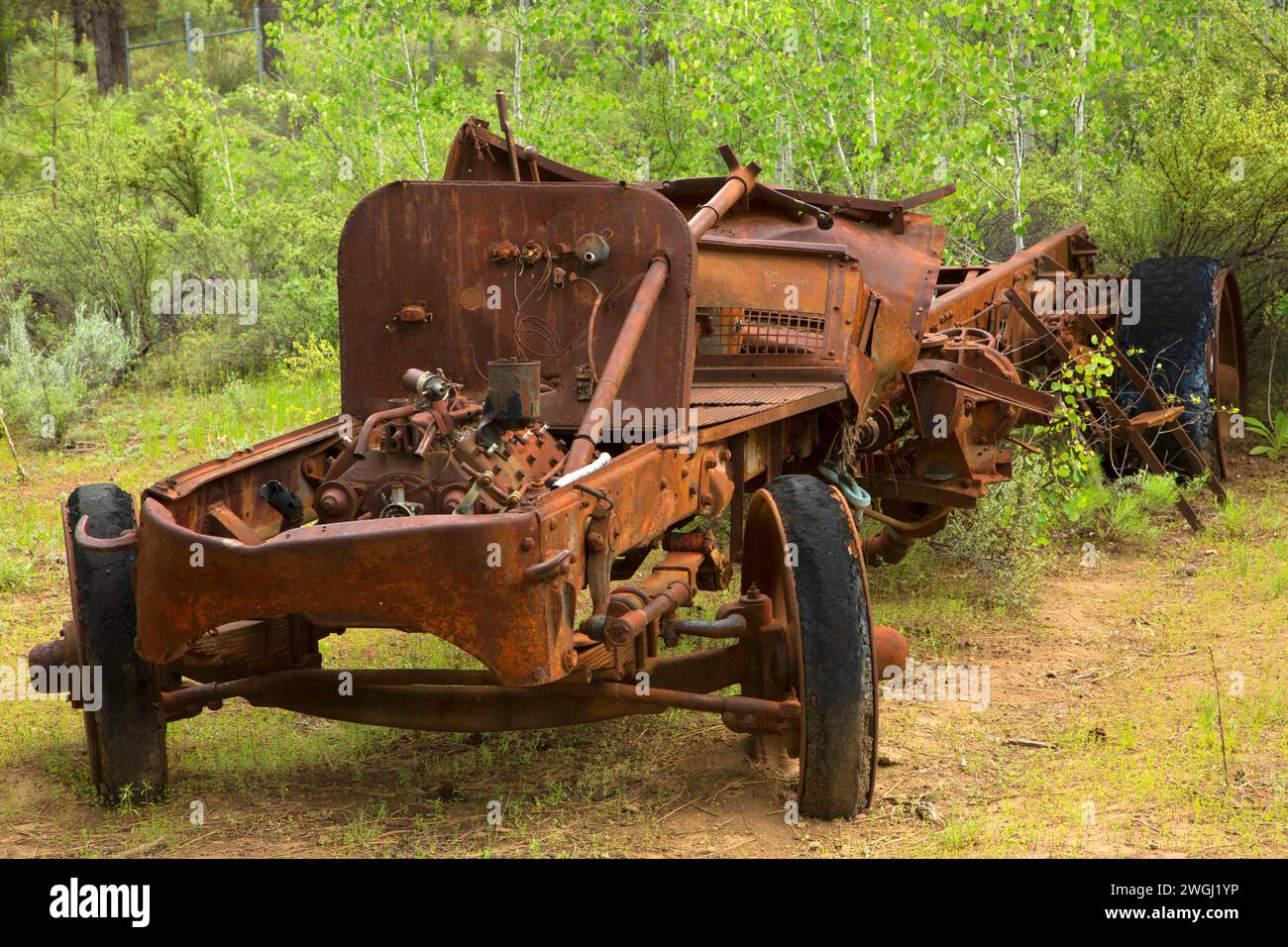 Rusted truck, Logging Museum, Collier Memorial State Park, Oregon Stock ...