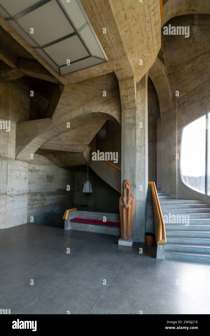 Interior of the Second Goetheanum, the world center for the ...