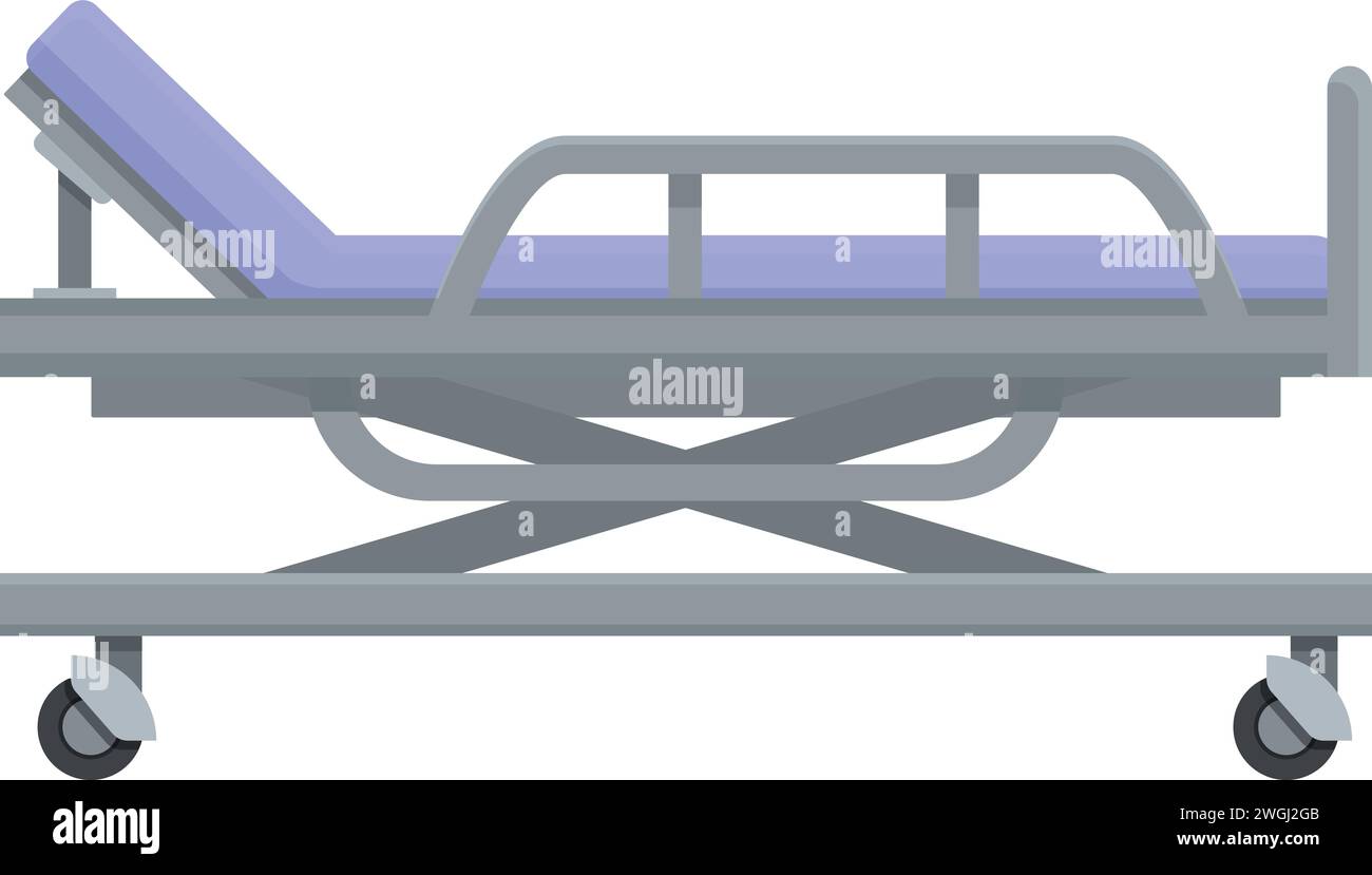 Cardiac ill person icon cartoon vector. Recovery unit bed. Hospital ...
