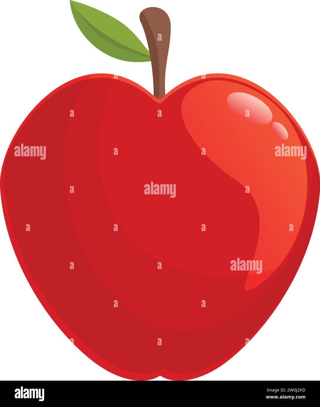 Red apple fruit icon cartoon vector. Nature food nutrition. Color ...