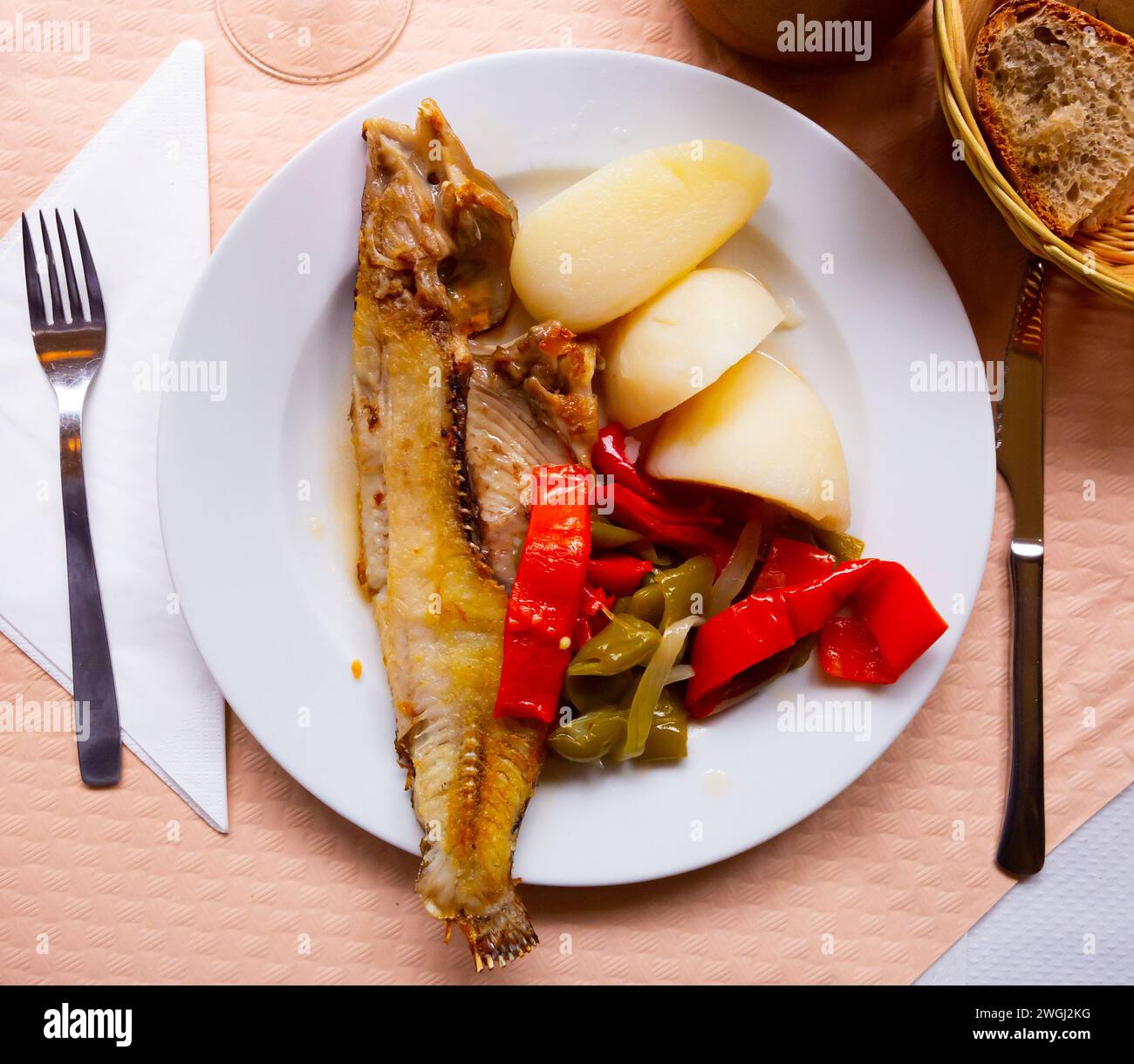 Roasted ballan wrasse fish (maragota Stock Photo - Alamy