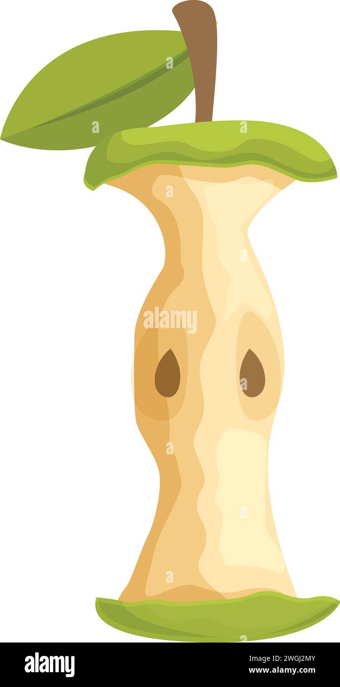 Half eaten apple black Stock Vector Images - Alamy