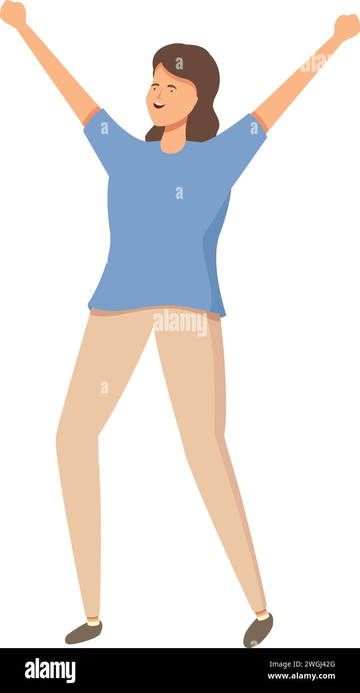 Reward winner icon cartoon vector. Honor group girl. Friend office ...
